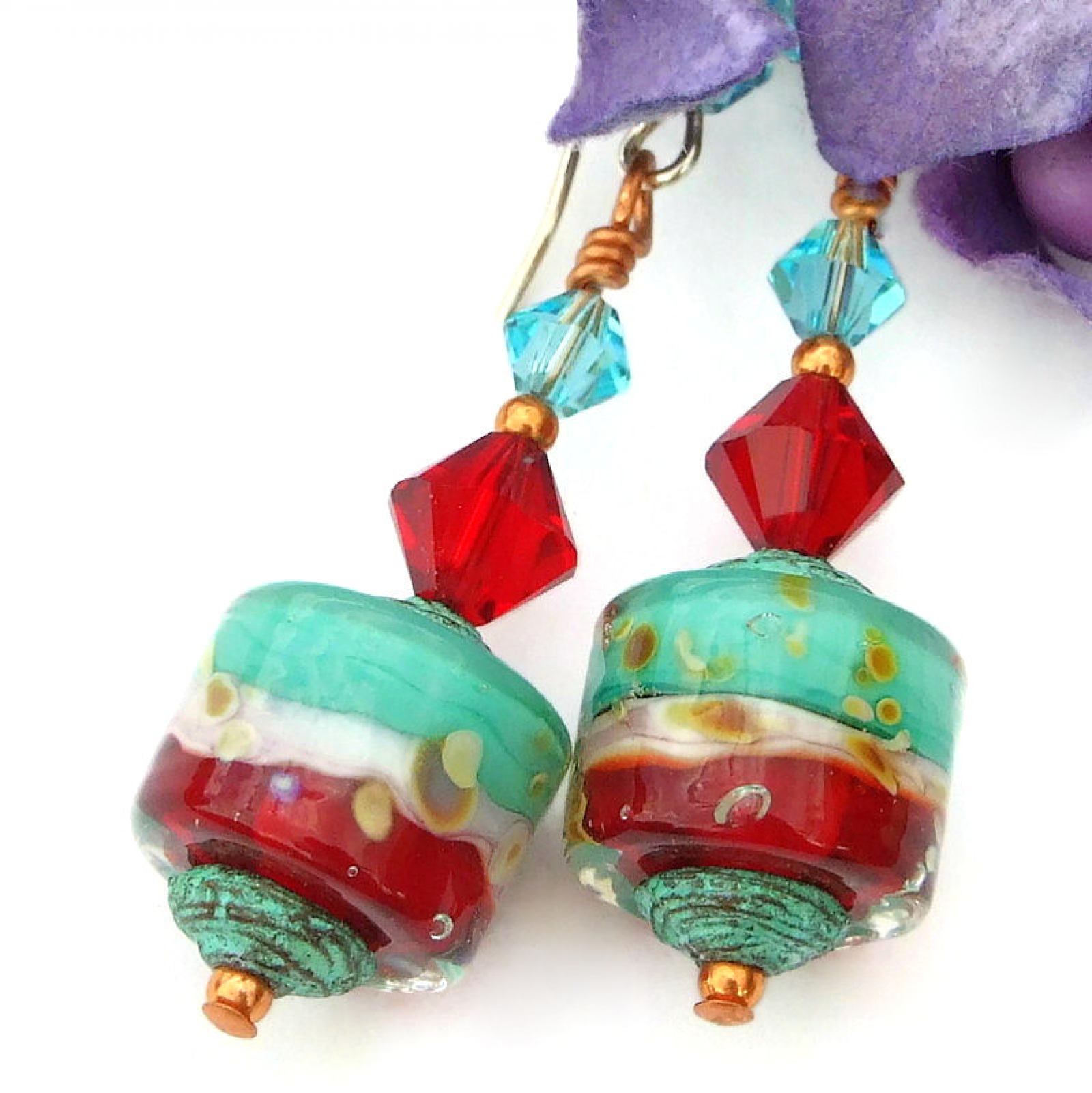 lampwork earrings